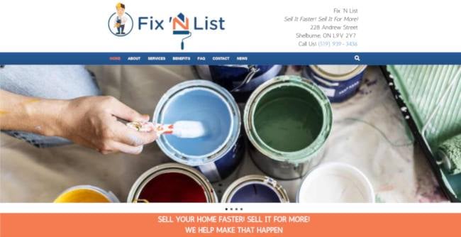 Fix 'N List Website Design - The Ian Scott Group