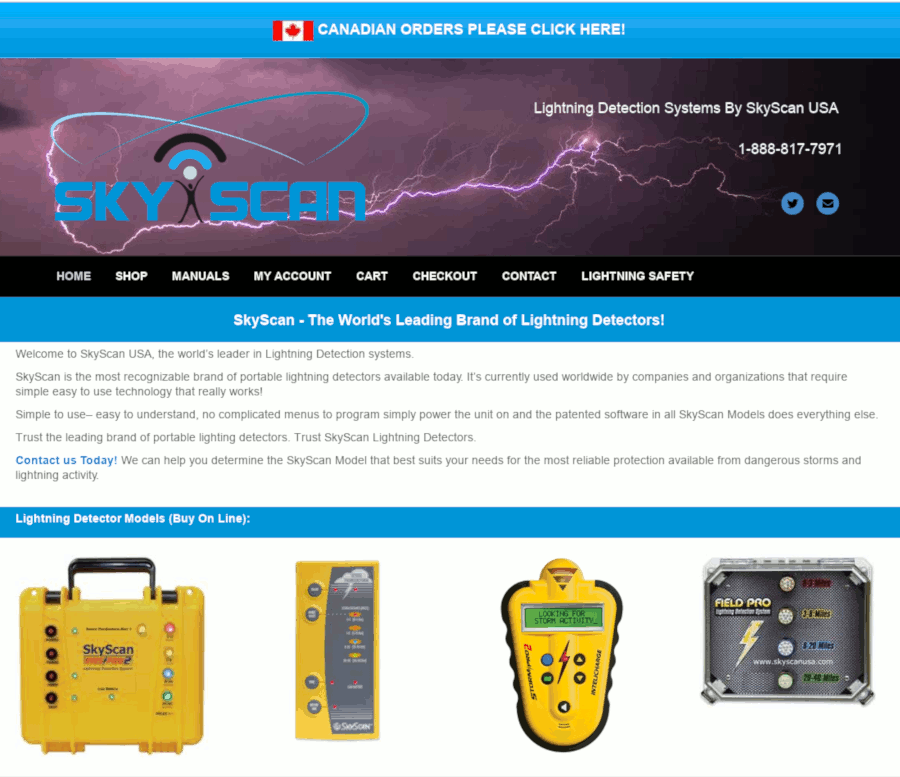 SkyScan USA - E-Commerce Mobile Responsive Web Design - The Ian Scott Group